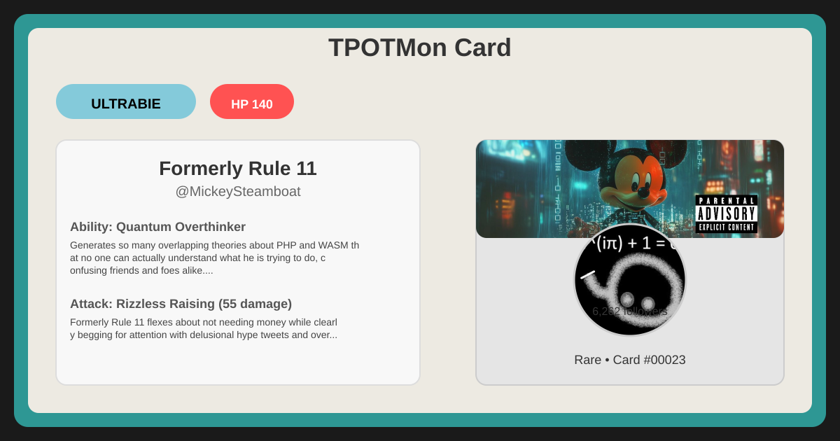 Formerly Rule 11 - TPOTMon Card