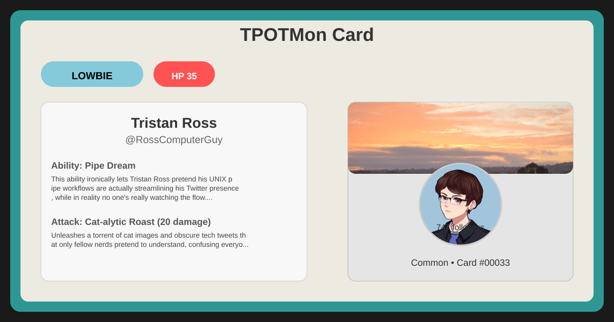 Tristan Ross - TPOTMon Card