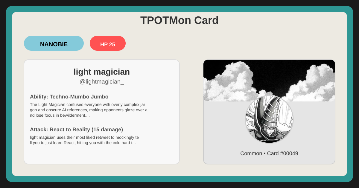 light magician - TPOTMon Card